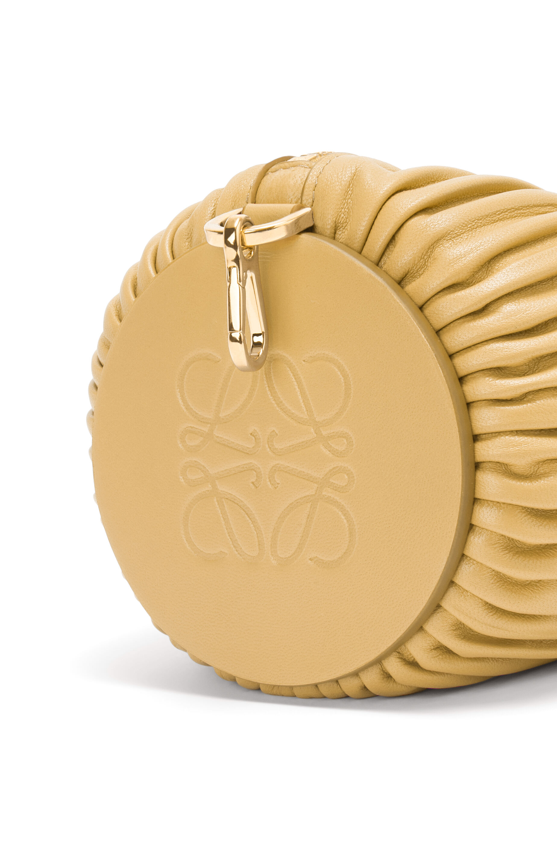 Bracelet Pouch in pleated nappa Dark Butter - LOEWE