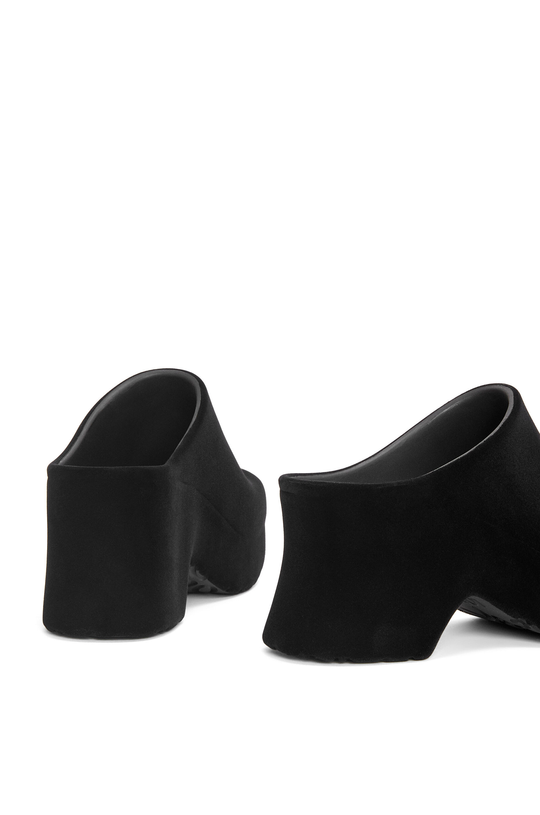 Terra Foam clog in flocked rubber Black - LOEWE