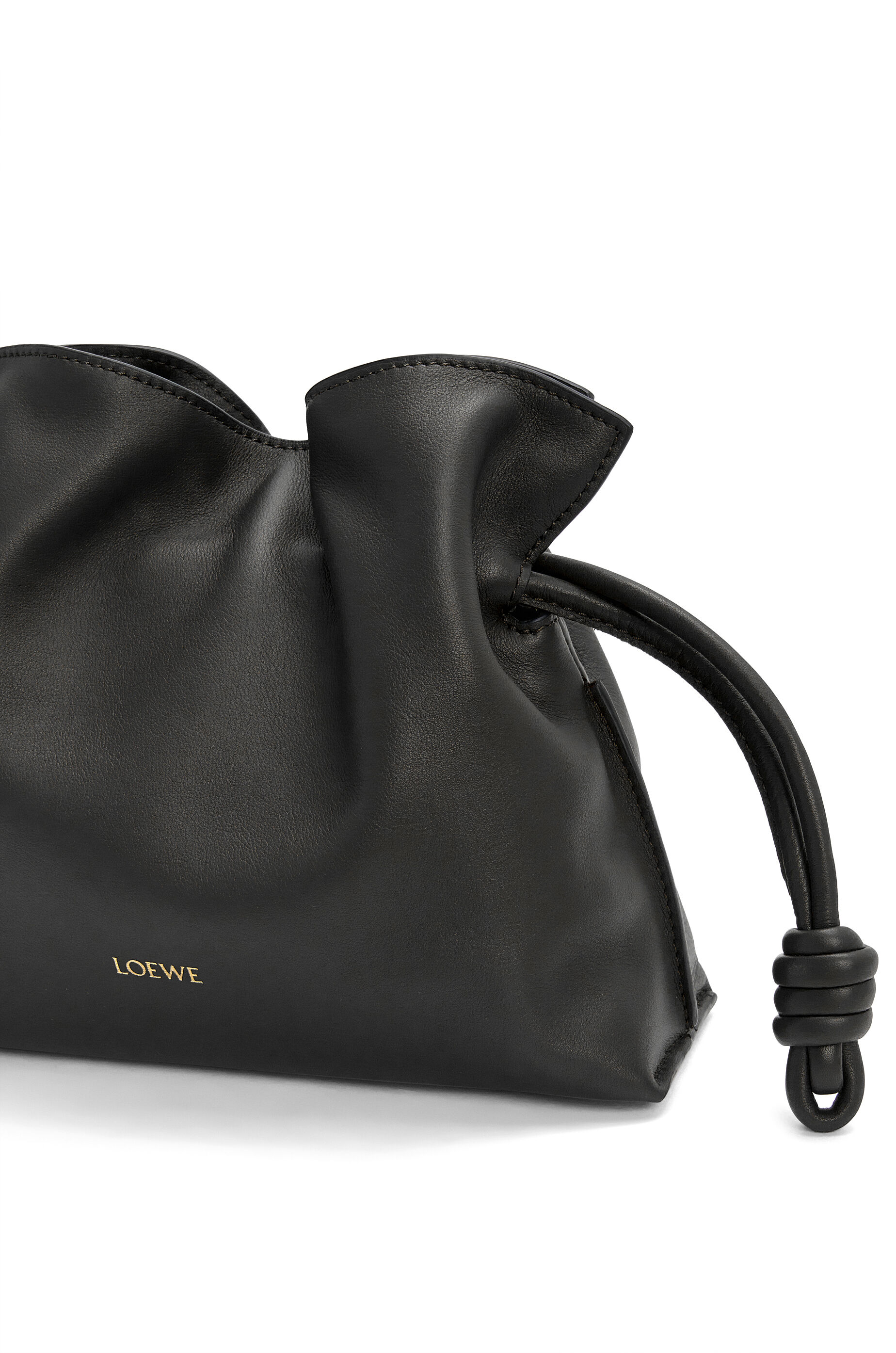 Mini Flamenco clutch in nappa calfskin Black - LOEWE