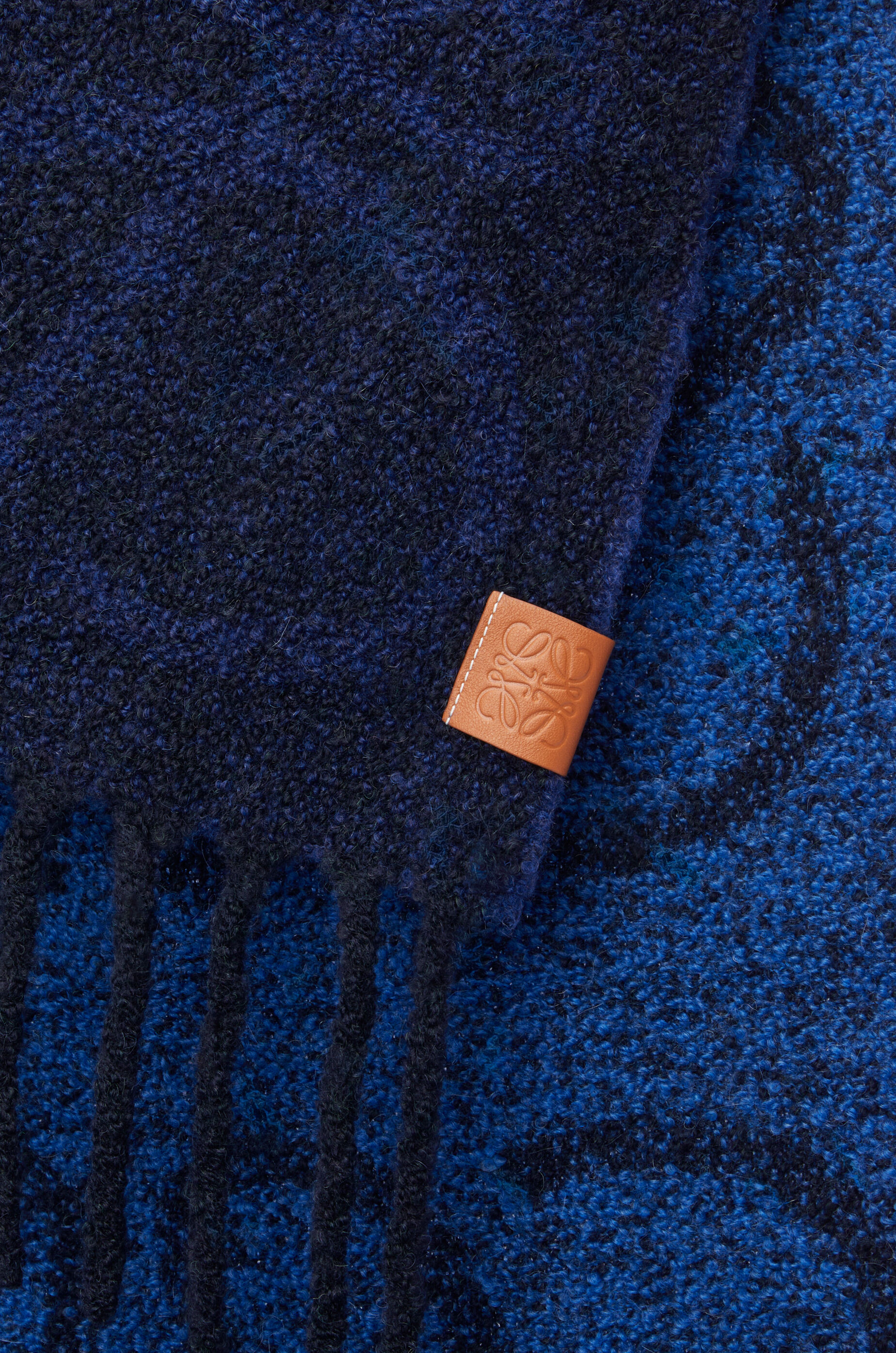 Anagram scarf in alpaca and wool Blue - LOEWE Anagram scarf in alpaca and wool Blue - LOEWE