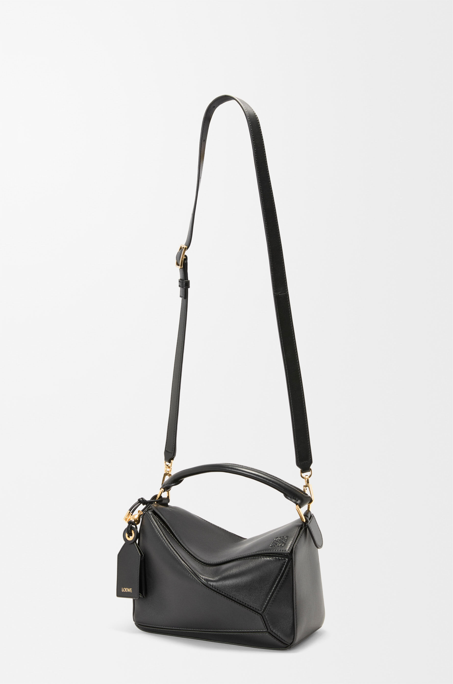 Small Featherlight Puzzle bag in nappa lambskin Black - LOEWE