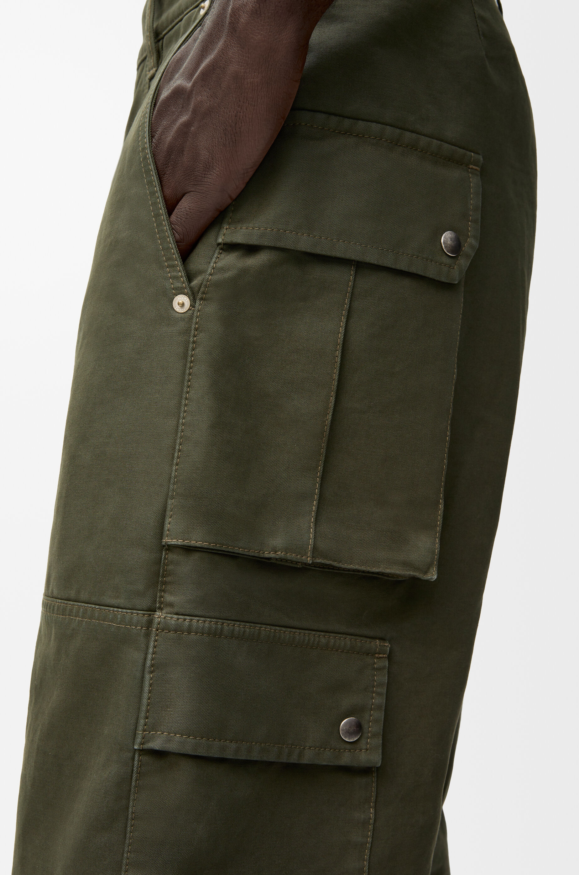 Cargo trousers in cotton Khaki Green - LOEWE