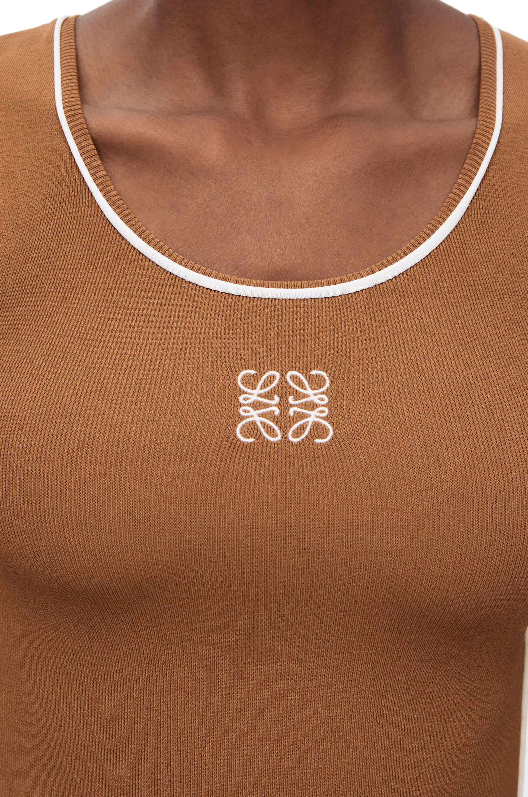 Anagram tank top in viscose blend Brown - LOEWE