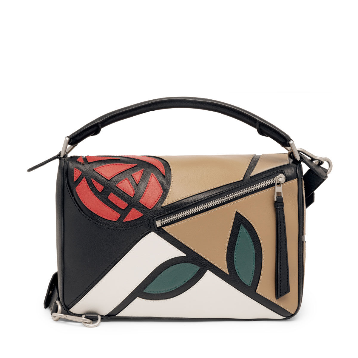 Puzzle Roses Bag Mocca/Multicolor - LOEWE