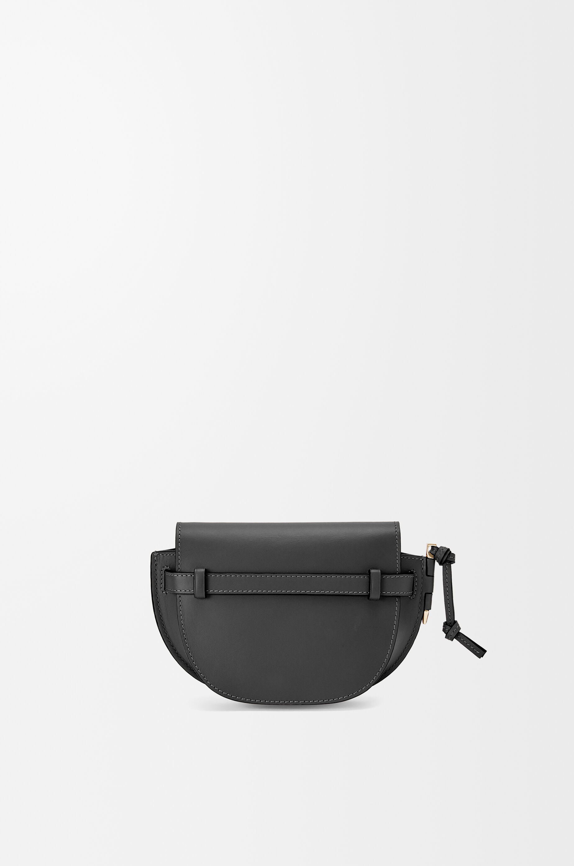 Mini Gate Dual bag in soft calfskin and jacquard Black - LOEWE