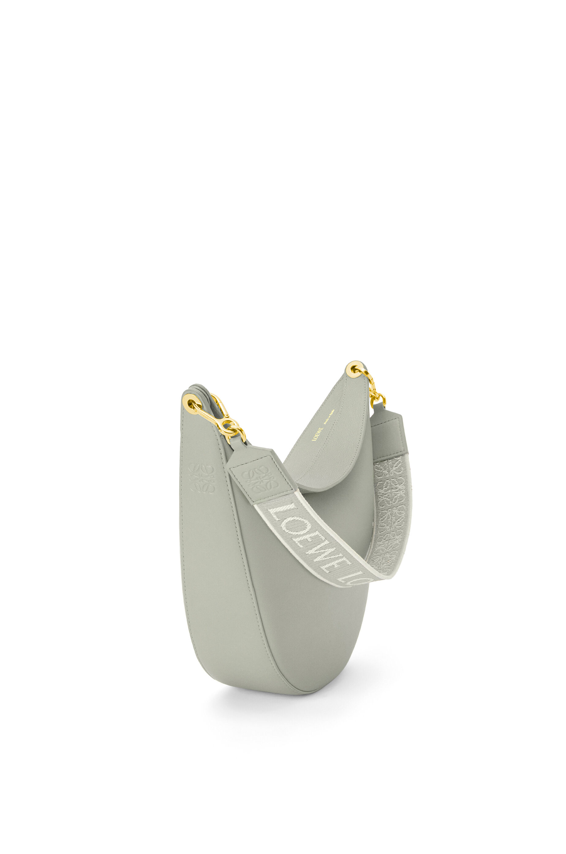 LOEWE Luna bag in satin calfskin and jacquard Ash Grey - LOEWE