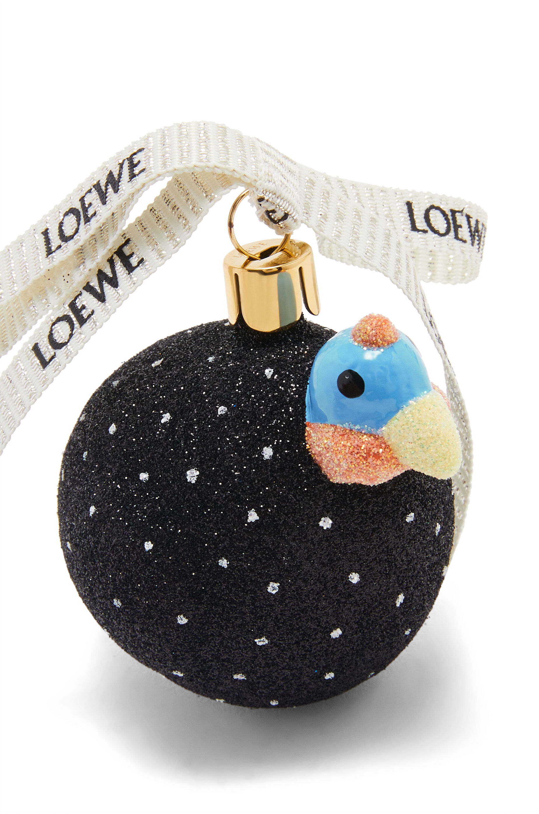 Bola Guinea Fowl en vidrio soplado Negro - LOEWE