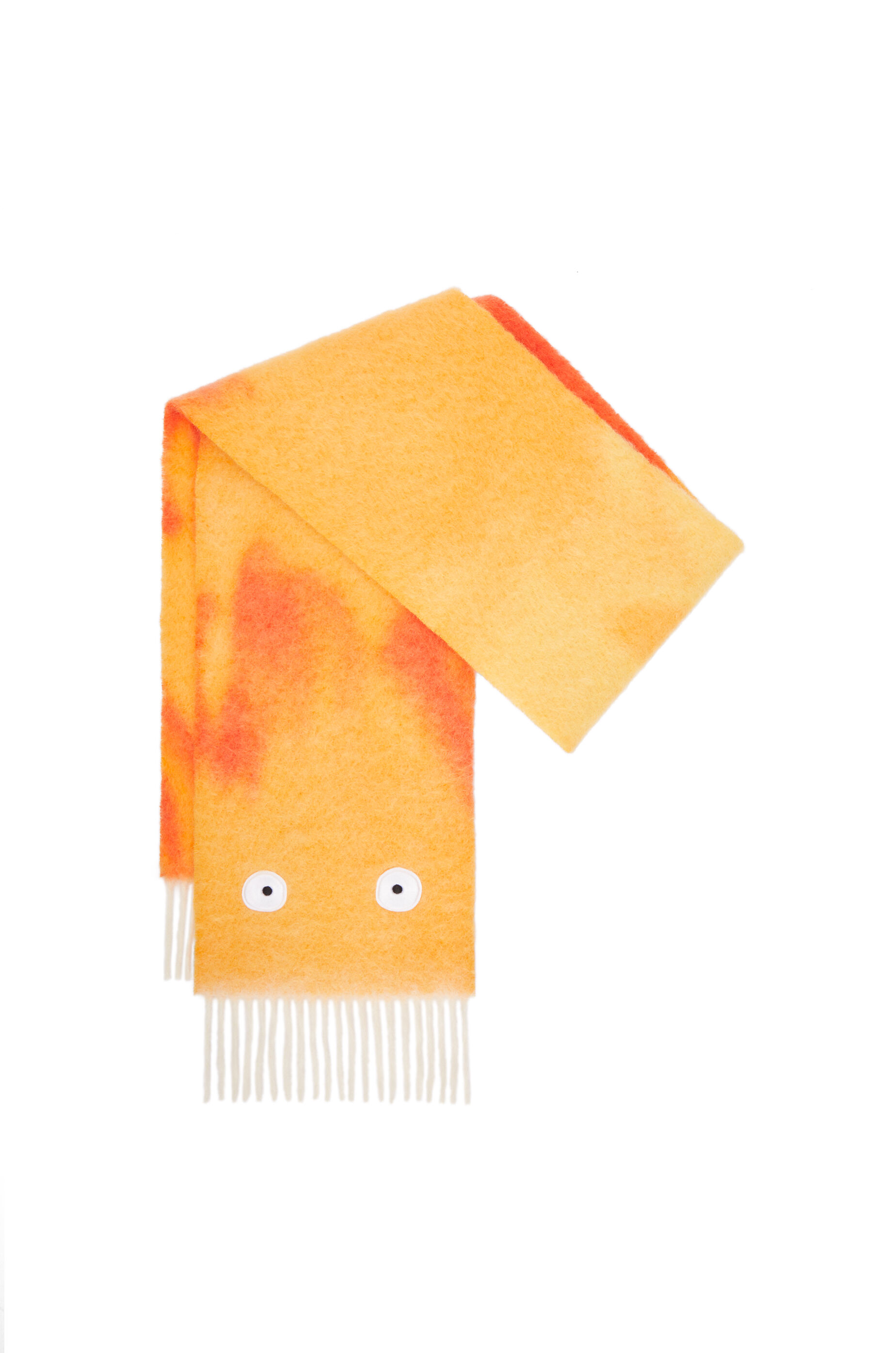 Calcifer scarf in mohair and wool blend Orange/Red - LOEWE