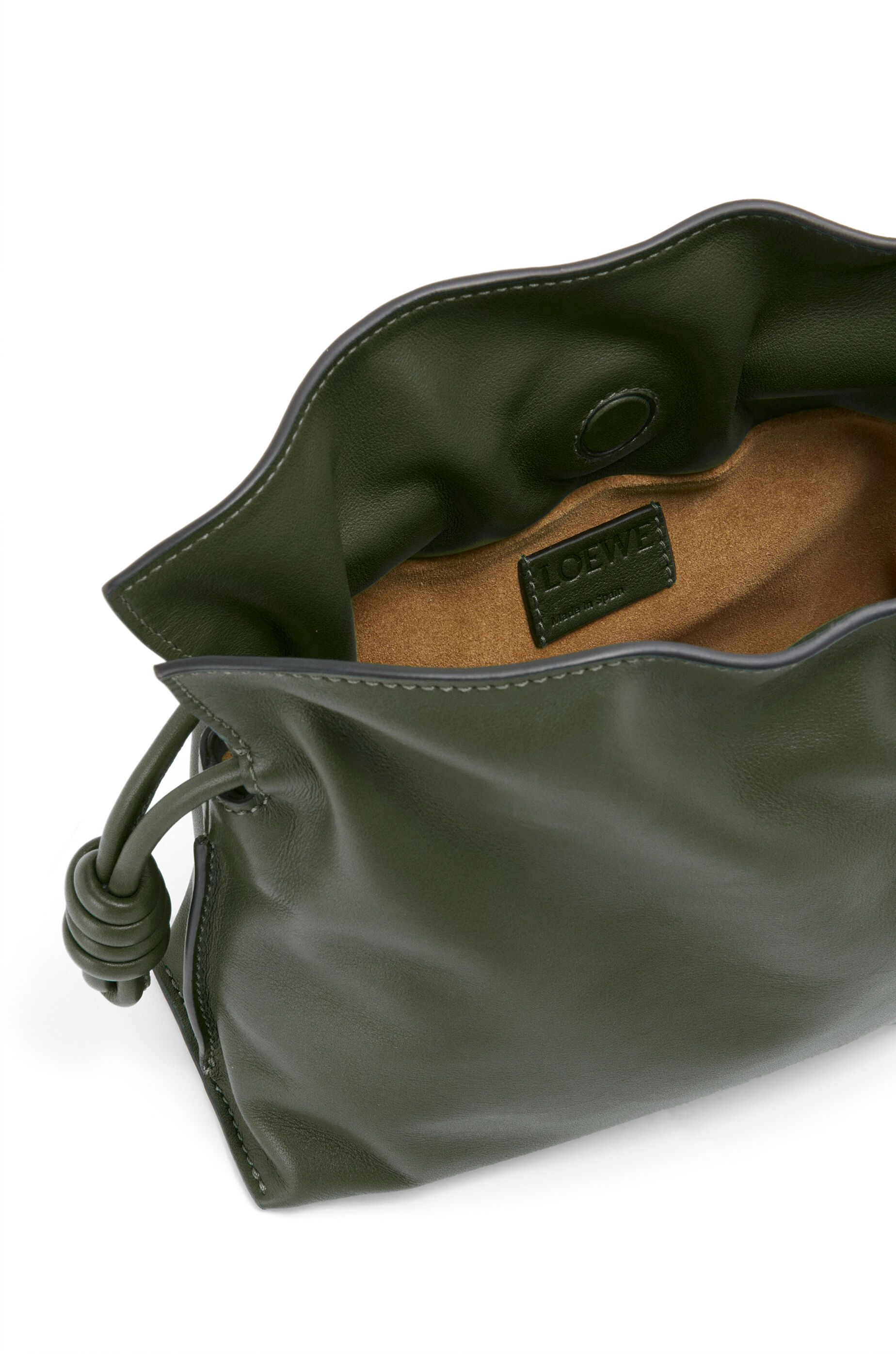 Mini Flamenco clutch in nappa calfskin Vintage Khaki - LOEWE
