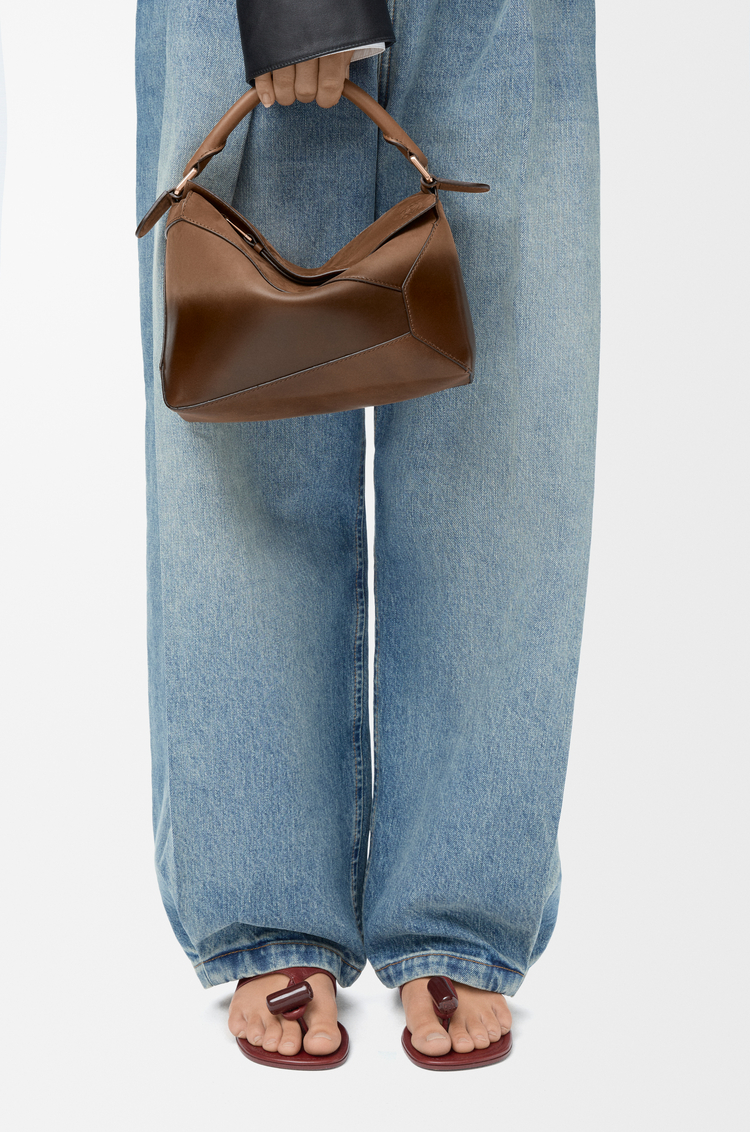 Bolso Puzzle Edge pequeño en nobuck degradado Marrón - LOEWE