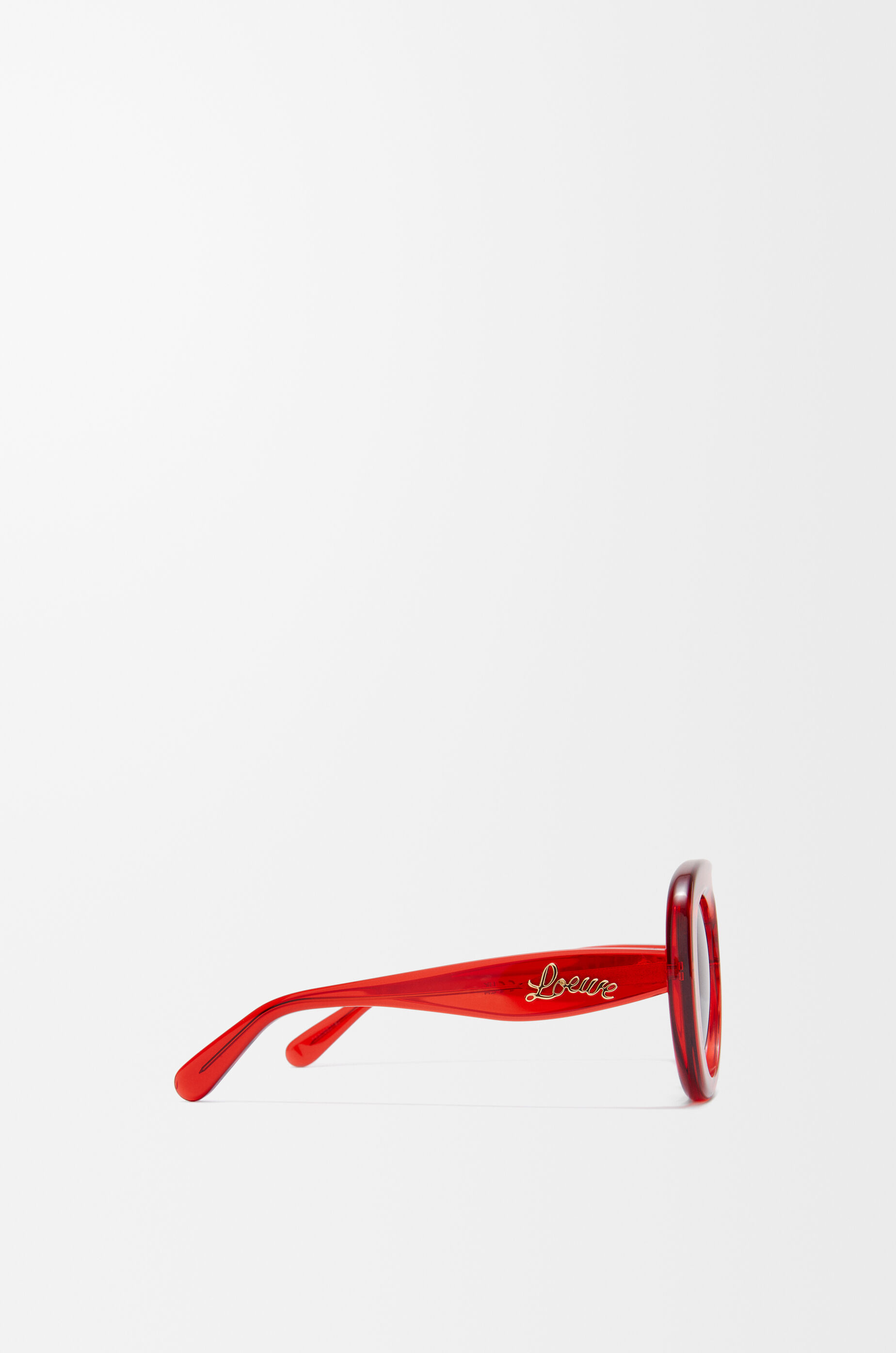 Round Spoiler Aviator sunglasses Transparent Bright Red - LOEWE