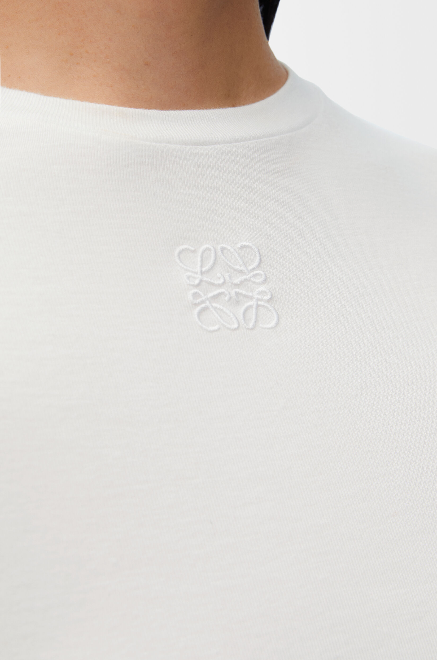 Long sleeve top in modal White - LOEWE