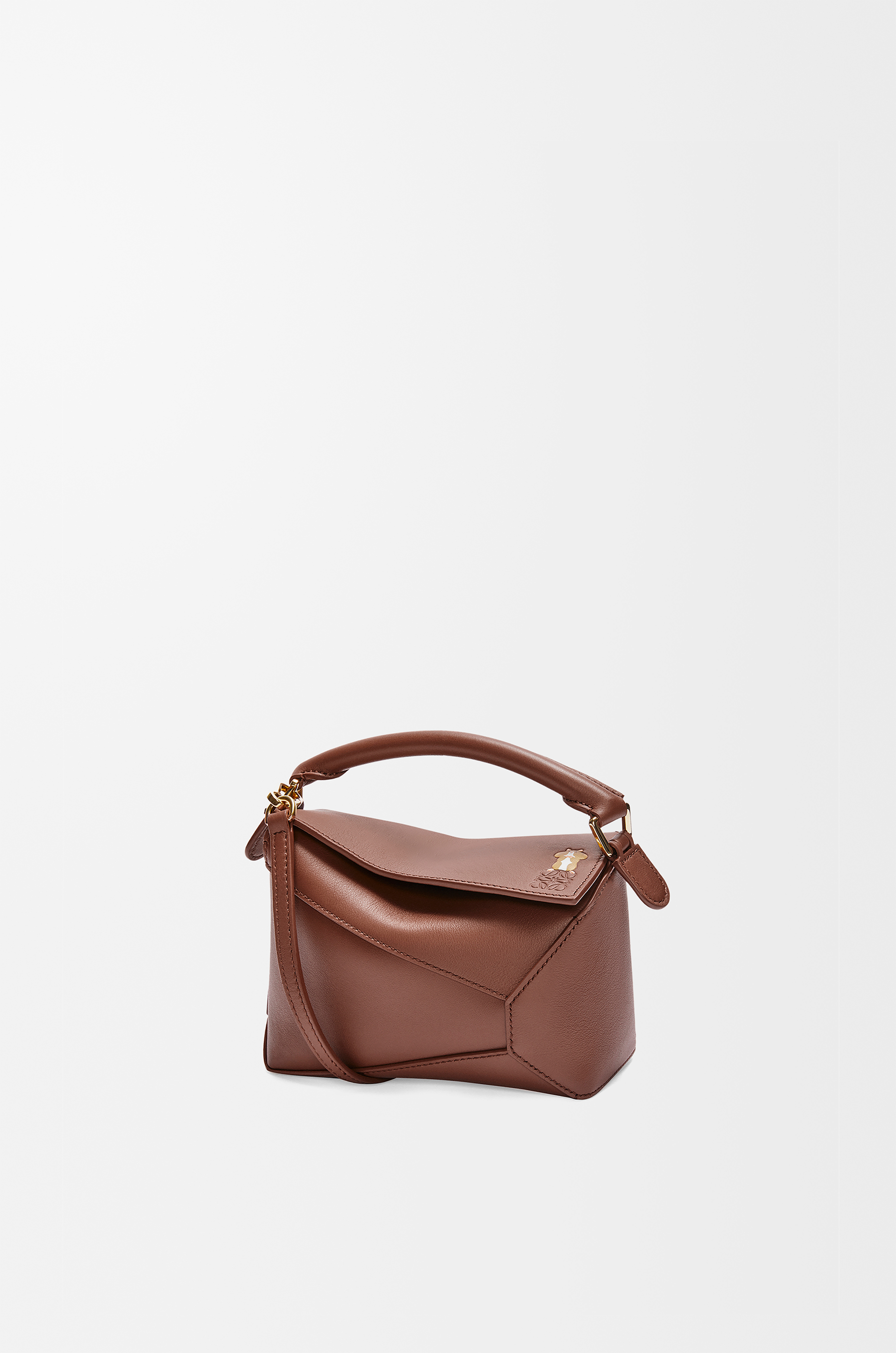 Hamster mini Puzzle bag in nappa calfskin Havana - LOEWE