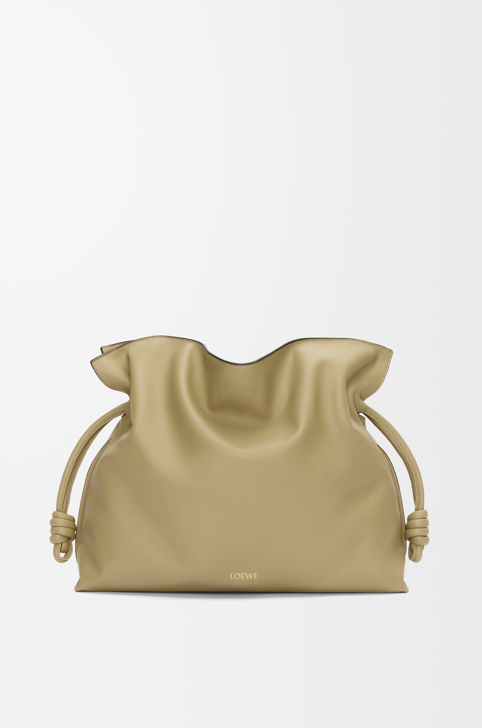 Large Flamenco clutch in nappa calfskin Clay Green - LOEWE
