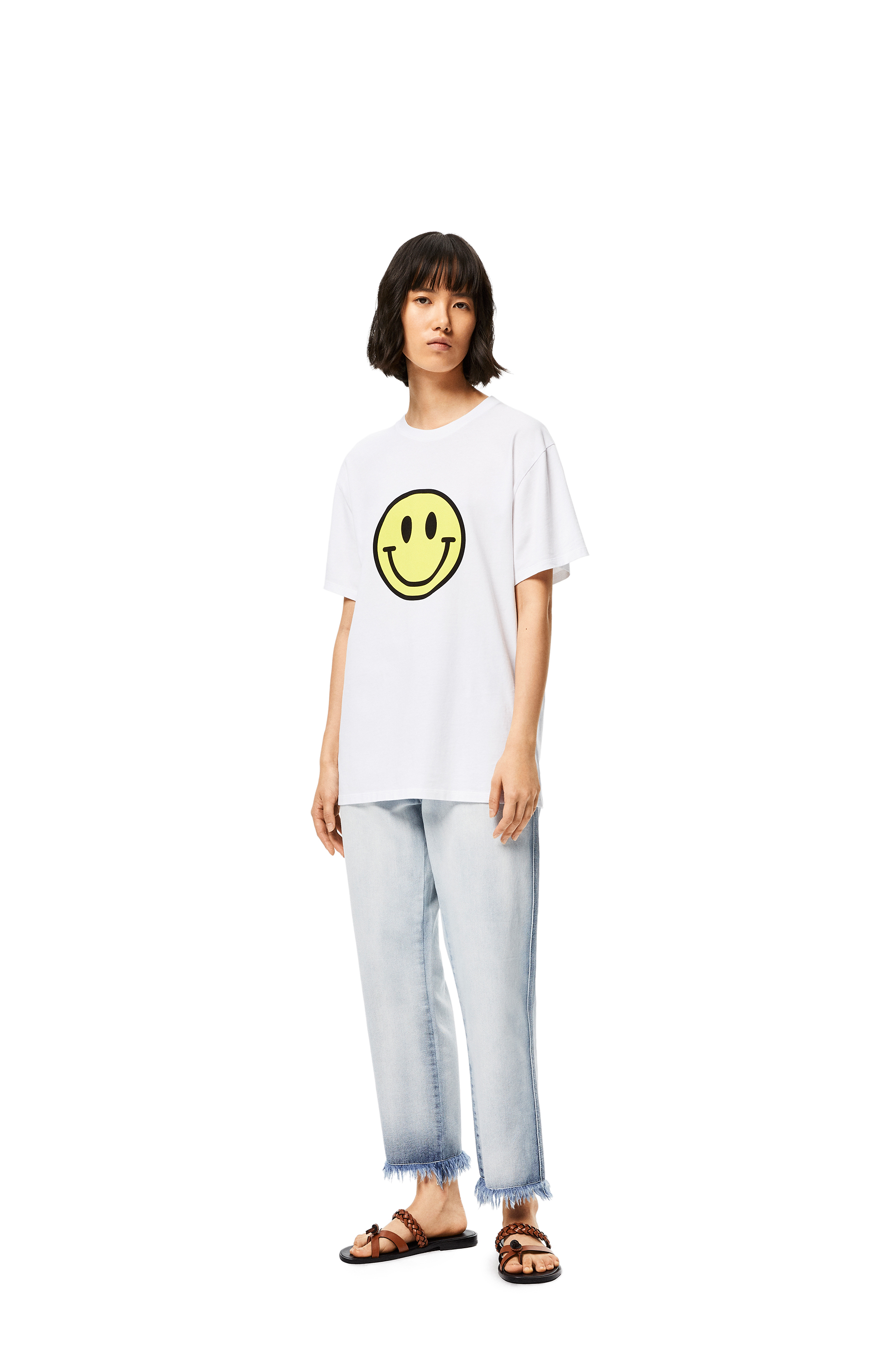 Smiley T-shirt in cotton White - LOEWE