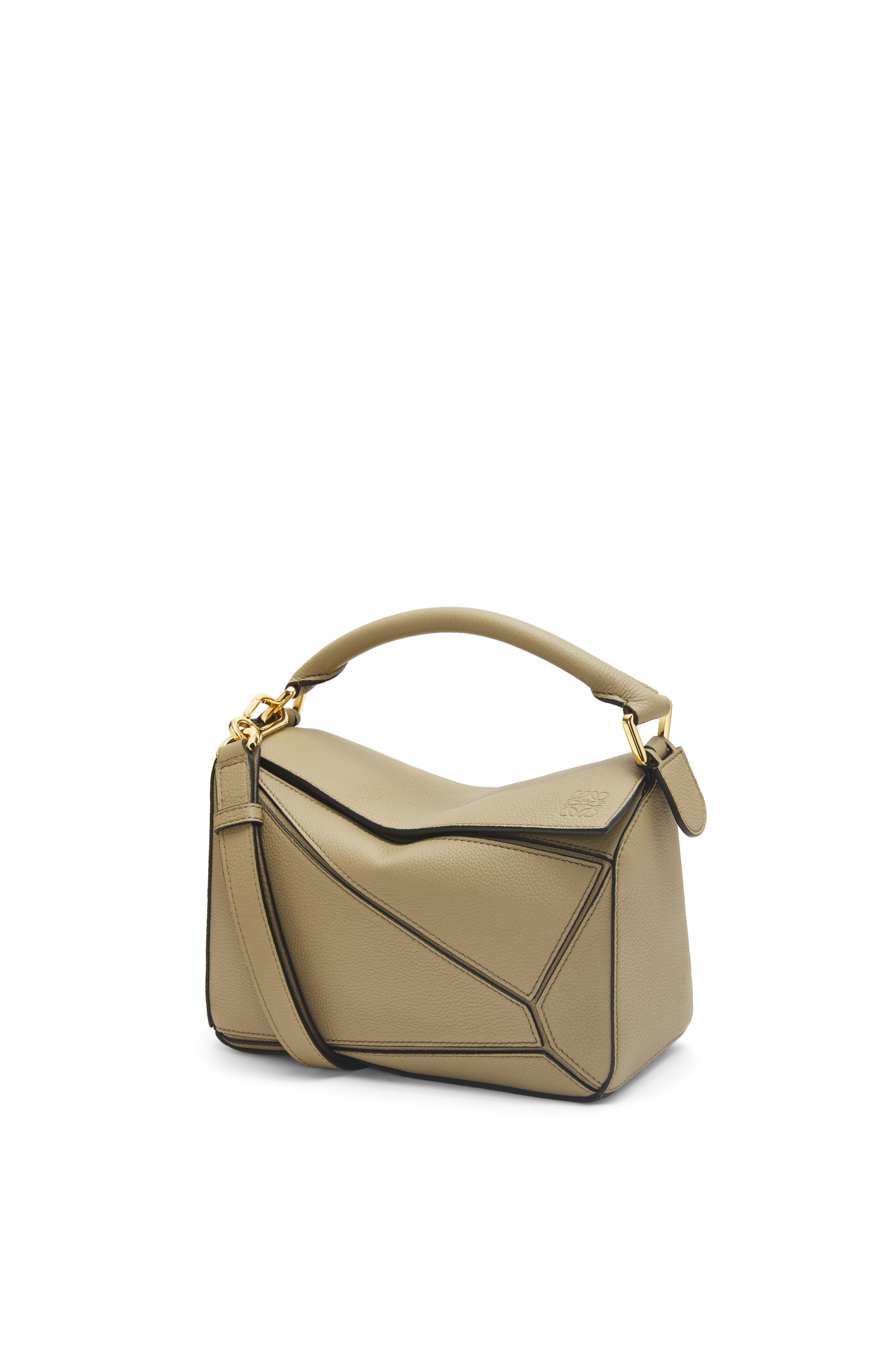 Small Puzzle bag in soft grained calfskin Artichoke Green - LOEWE