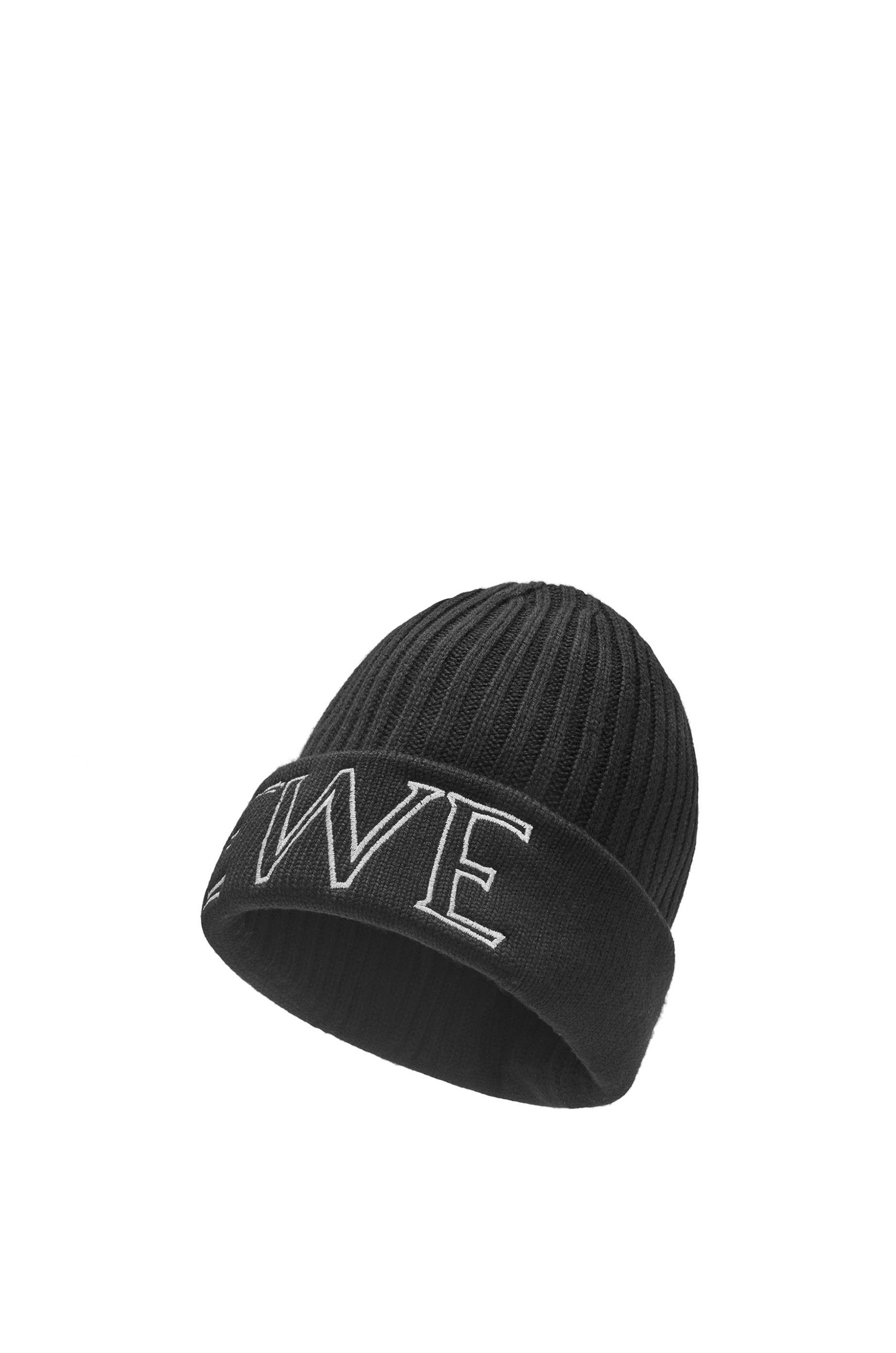 LOEWE beanie in wool Black - LOEWE