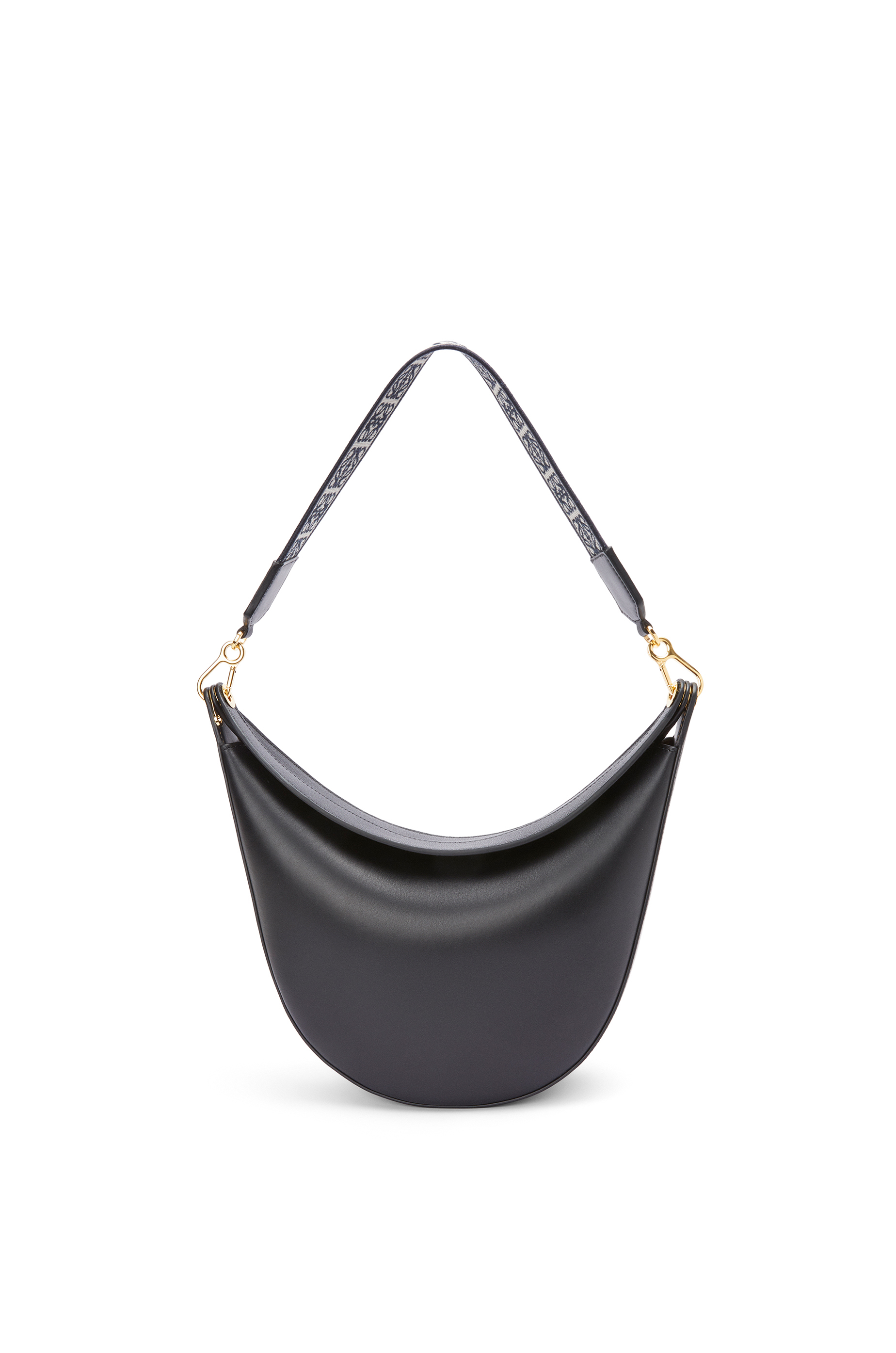 LOEWE Luna bag in satin calfskin and jacquard Black - LOEWE