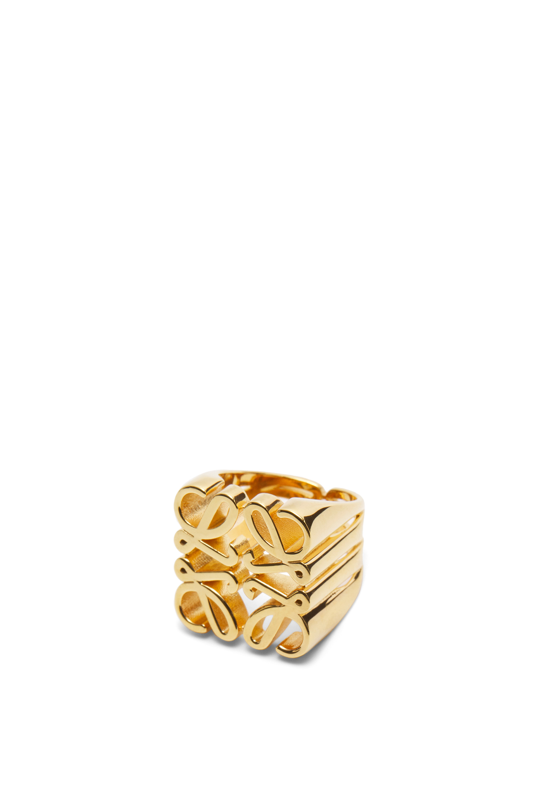 Anagram chevaliere ring in sterling silver Gold - LOEWE