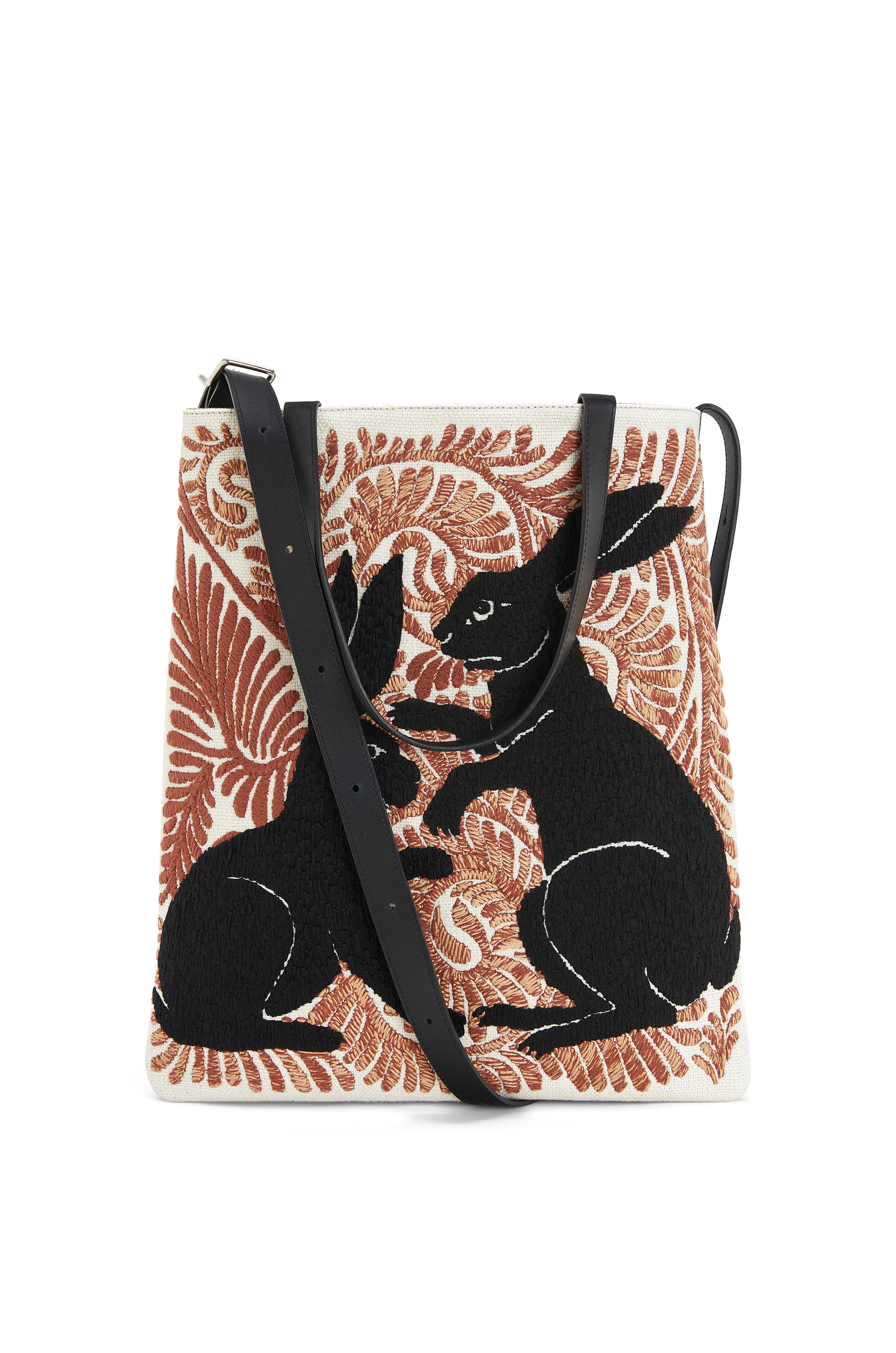 VERTICAL TOTE ANIMALS BAG white/red - LOEWE