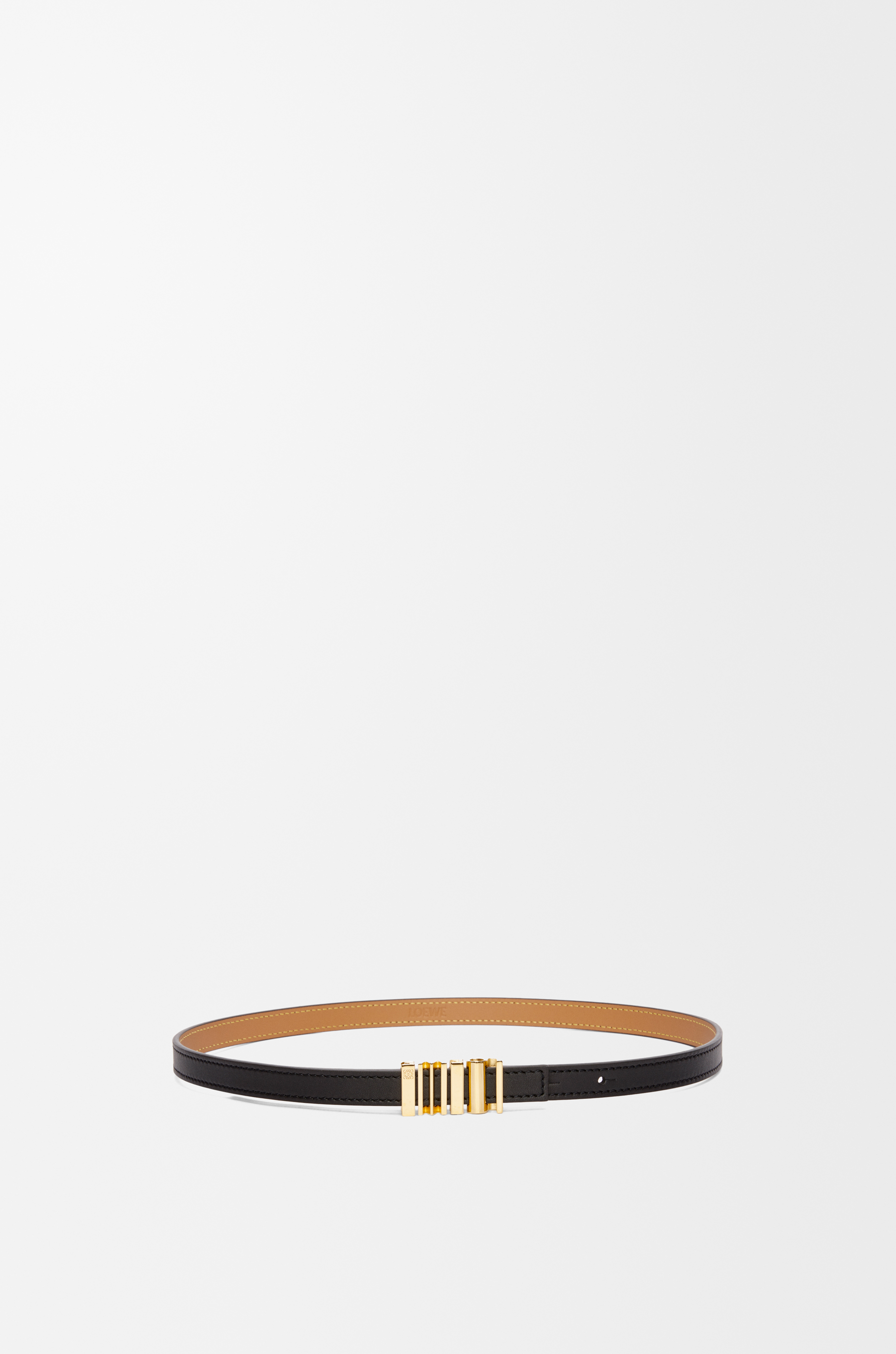 LOEWE graphic belt in classic calfskin Black/Gold - LOEWE