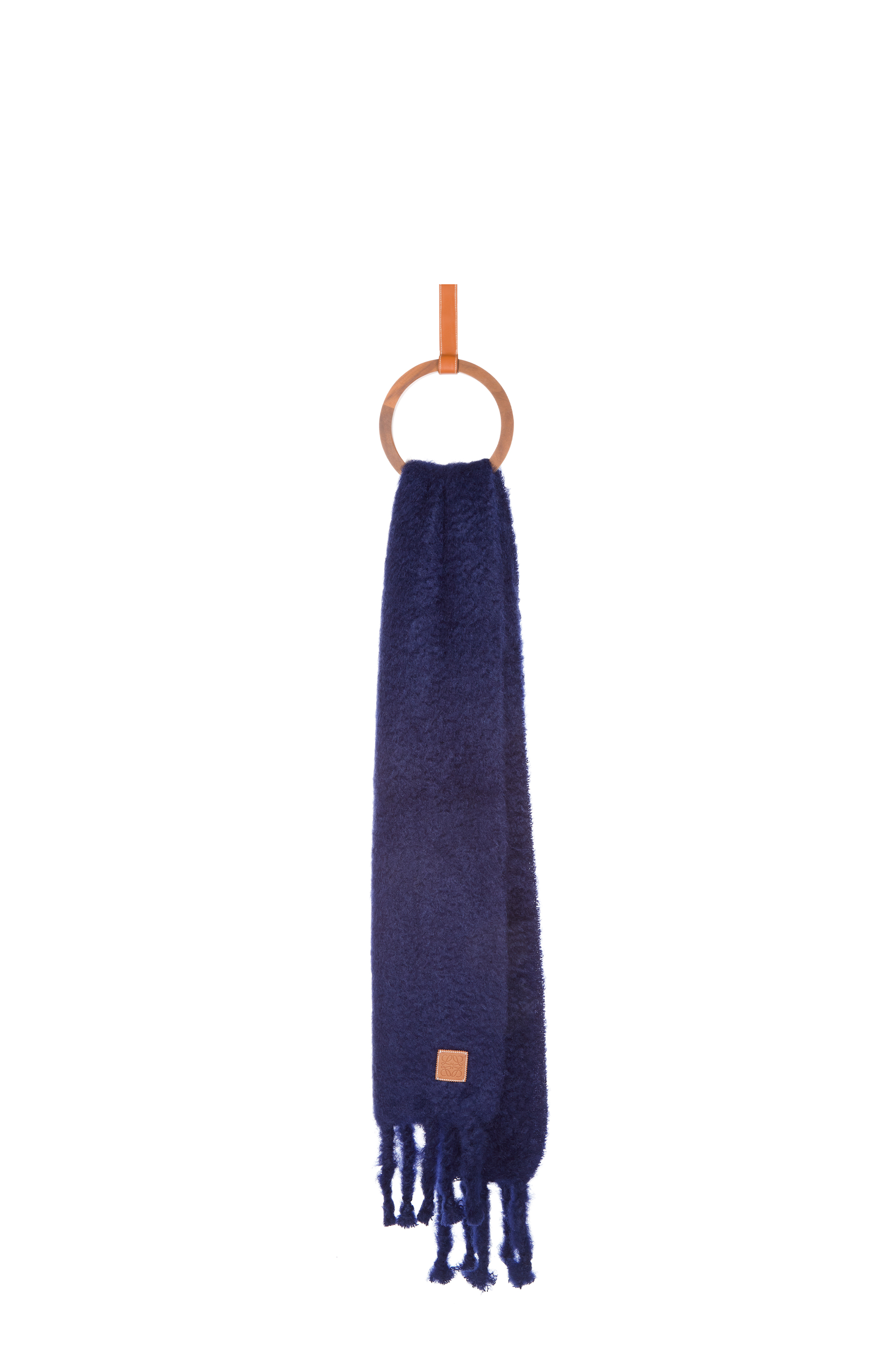 Bufanda en mohair y lana Azul - LOEWE
