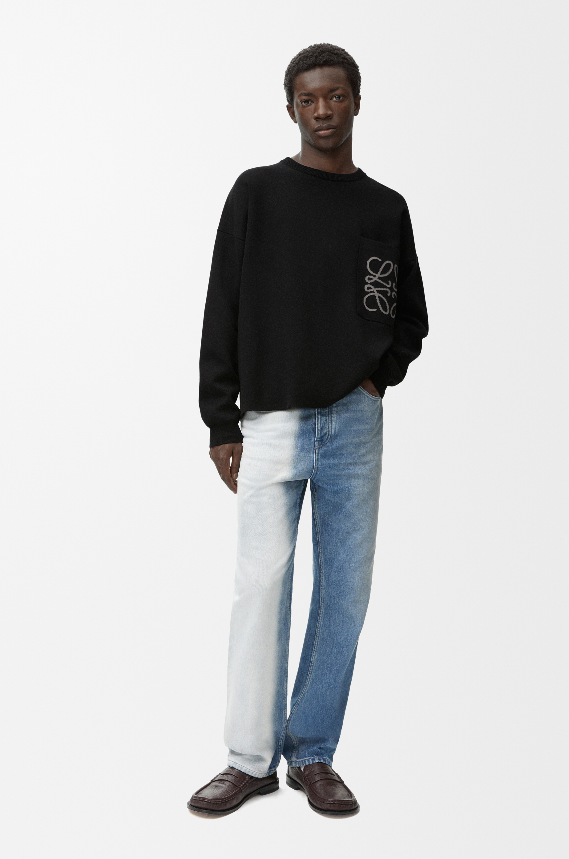 Sweater in cotton blend Black - LOEWE
