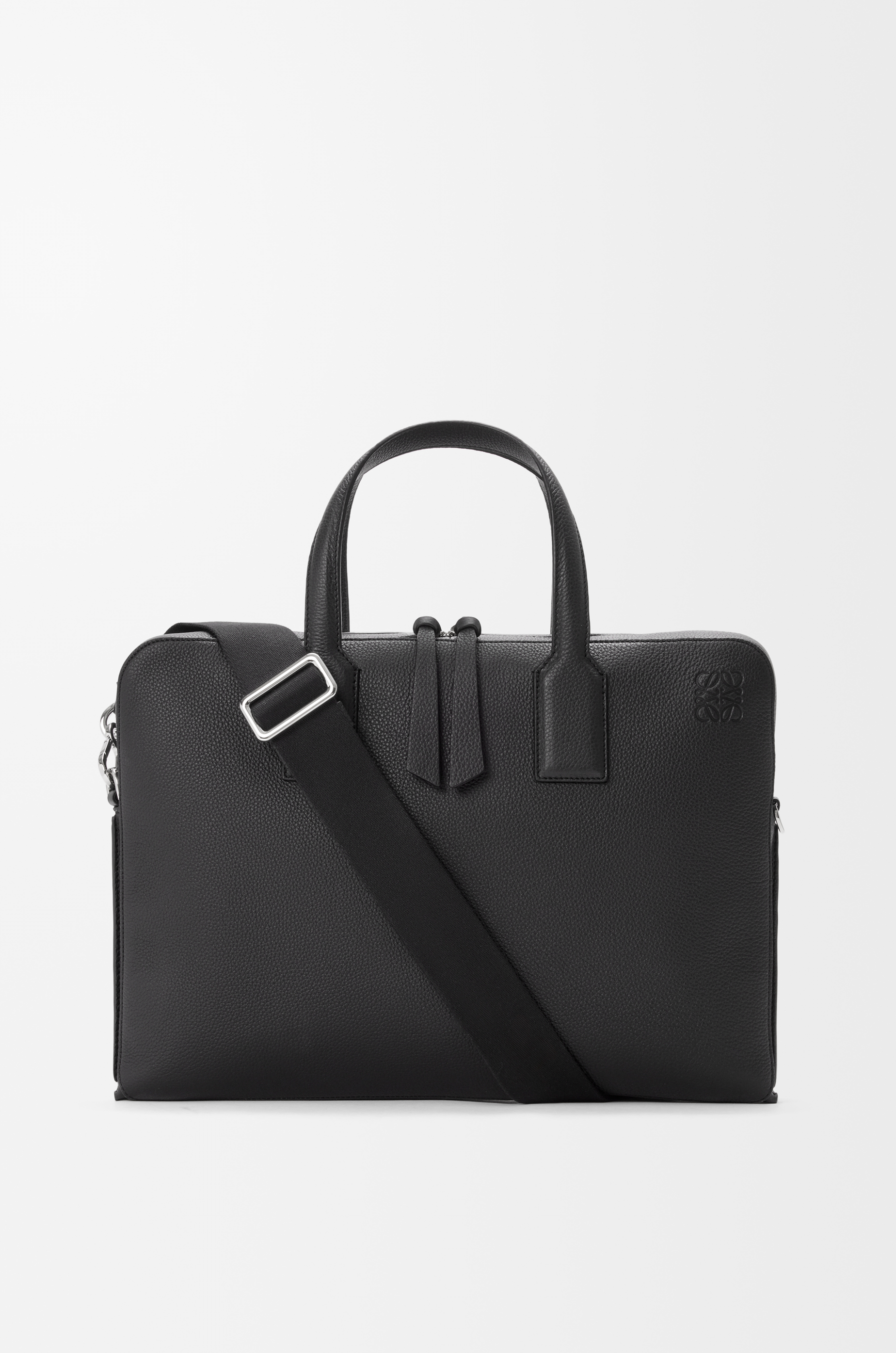 Goya thin briefcase in soft grained calfskin Black - LOEWE