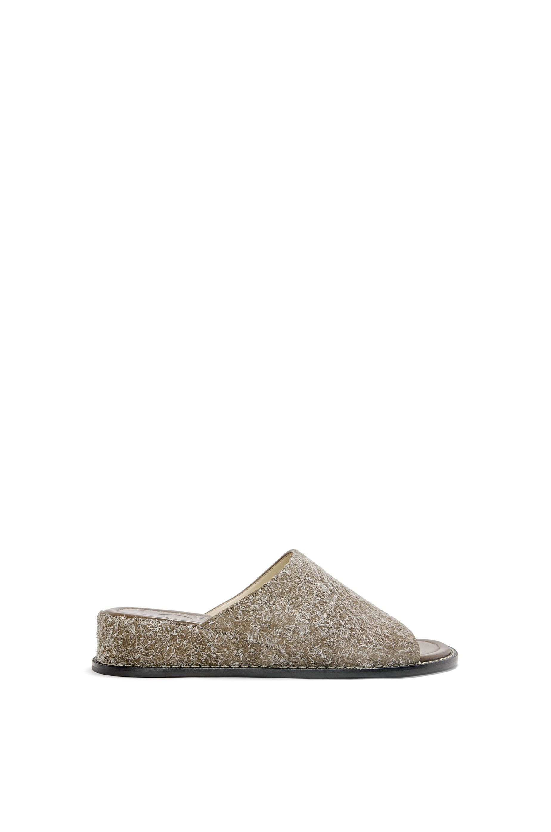 Ladera mule in brushed suede Khaki Green - LOEWE